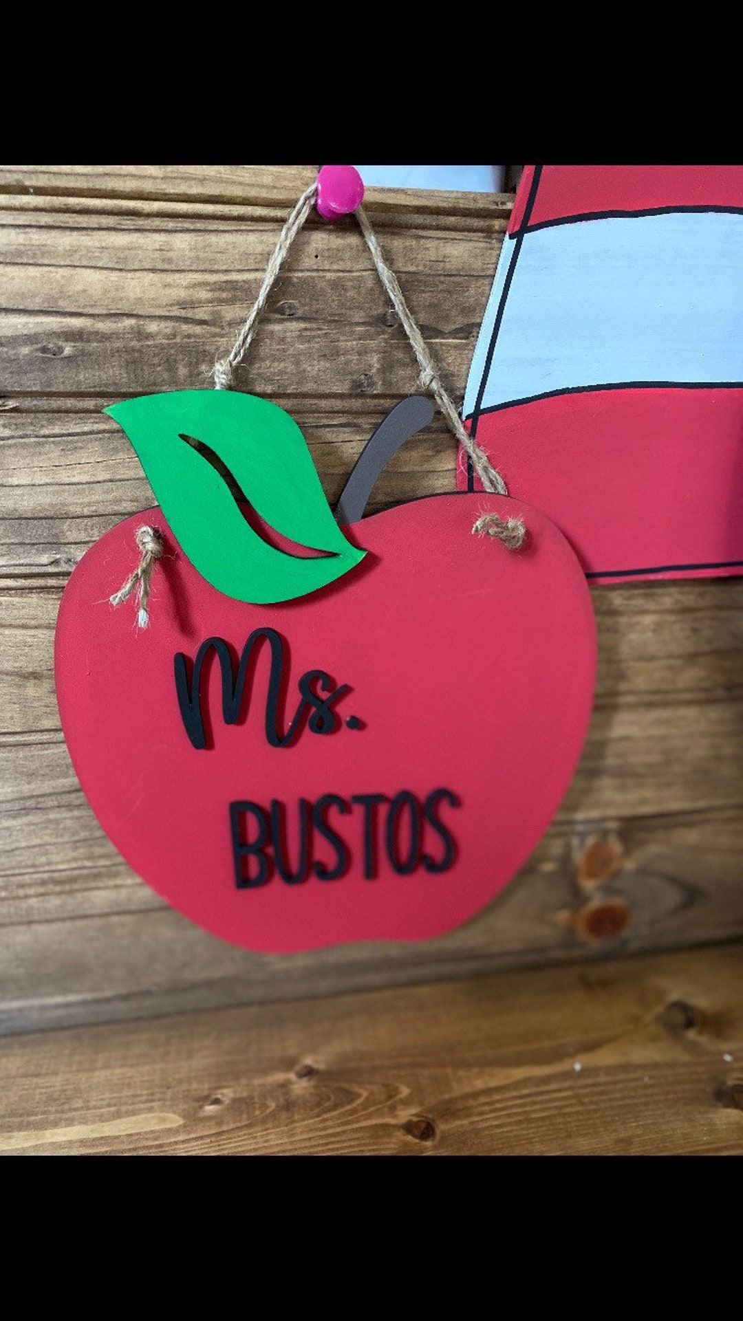 Teacher Appreciation Apple With Teachers Name - Etsy