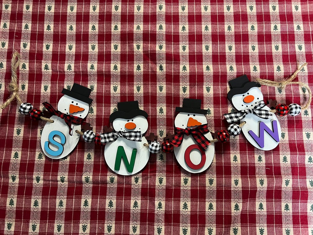 Snowman Garland, Snowman, SNOW - Etsy