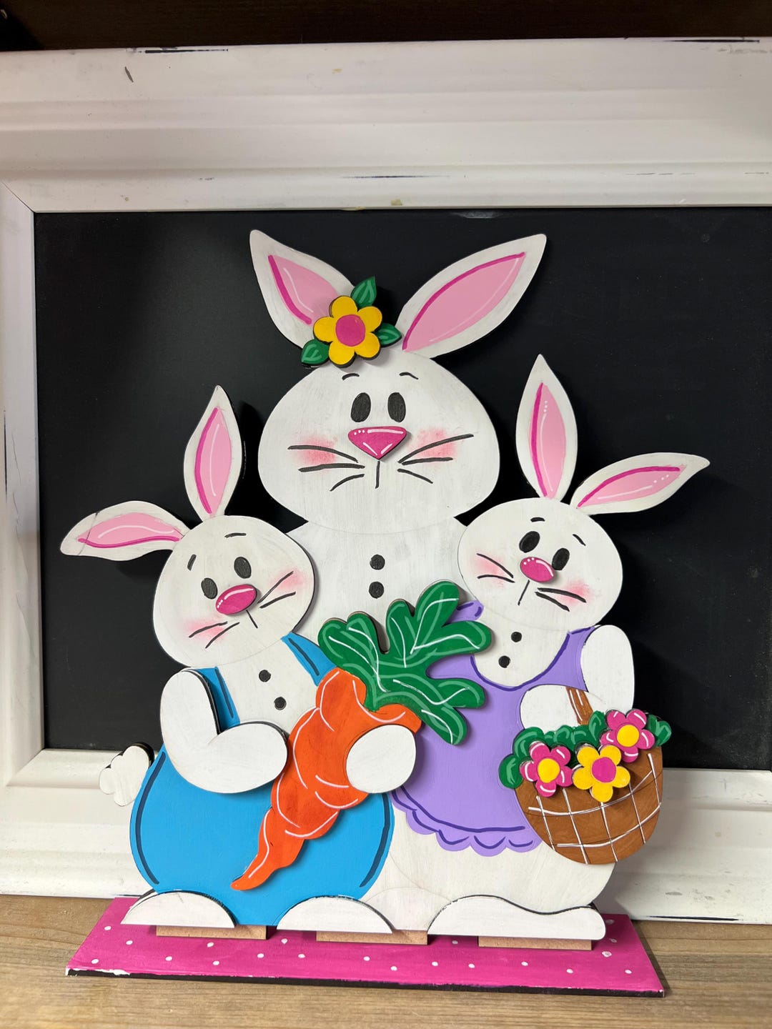 Easter Bunny Trio, Shelf Sitter - Etsy