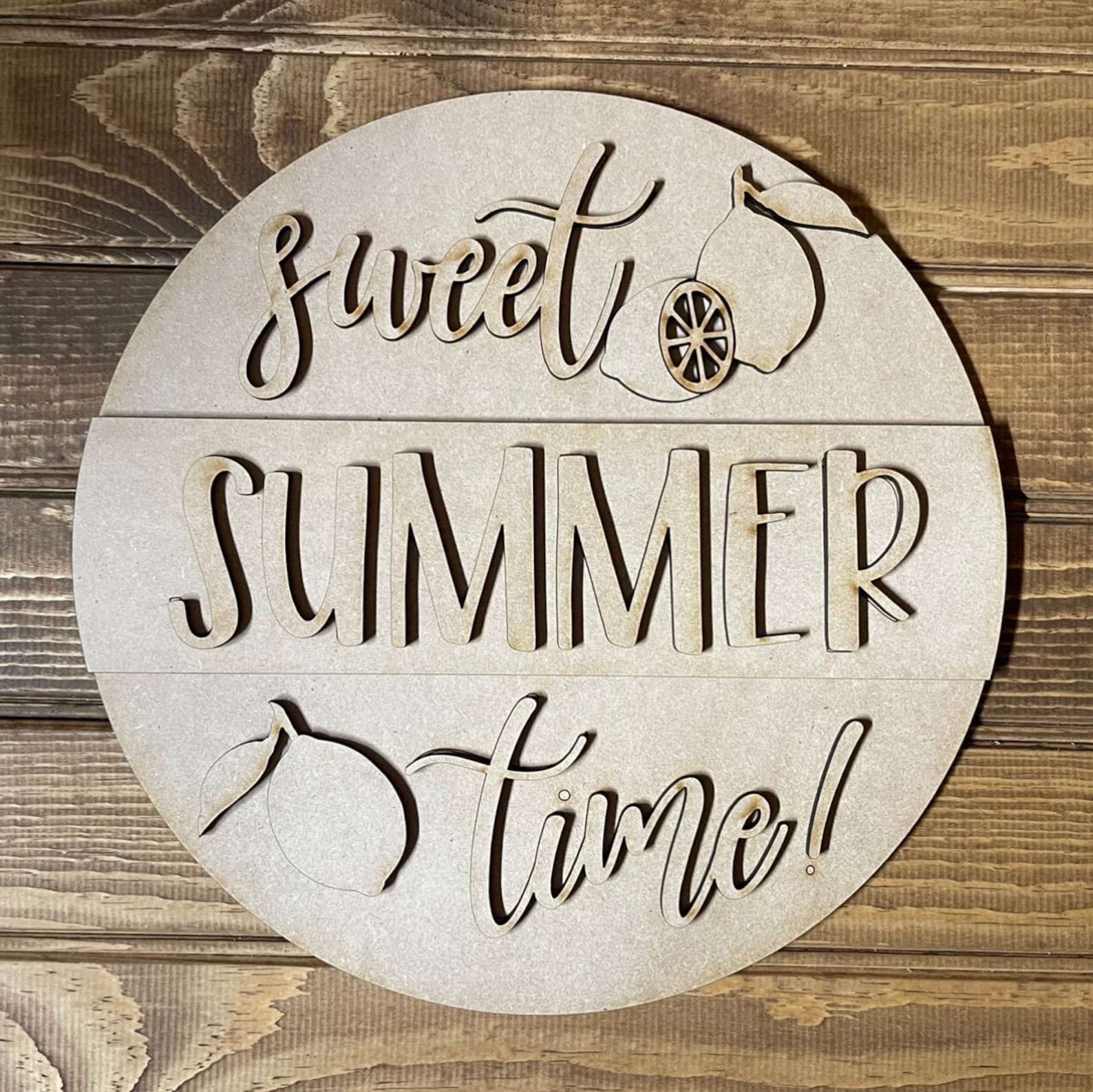 Sweet Summertime, Lemons, Lemon Decor, Door Hanger, Unpainted, or ...
