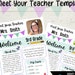 Meet Your Teacher Template, Editable Meet Your Teacher Template ...