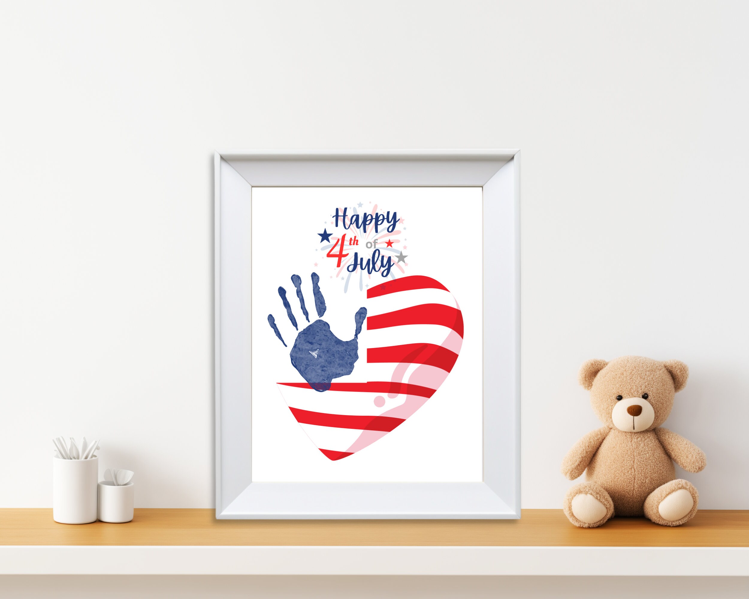 Printable 4th of July Handprint Craft for Kids, 4th of July Keepsake ...