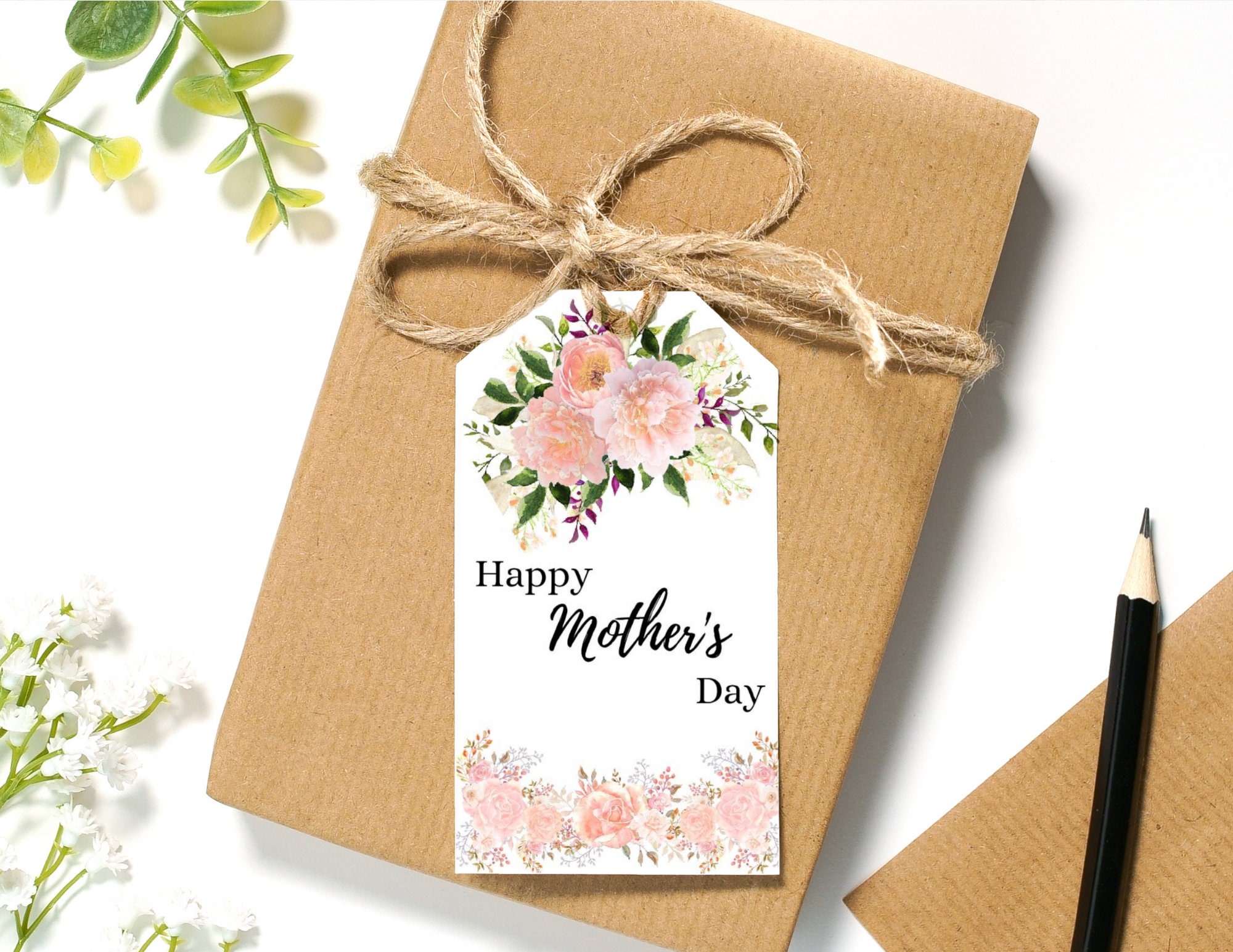 Printable Mother’s Day Floral Gift Tags - Etsy