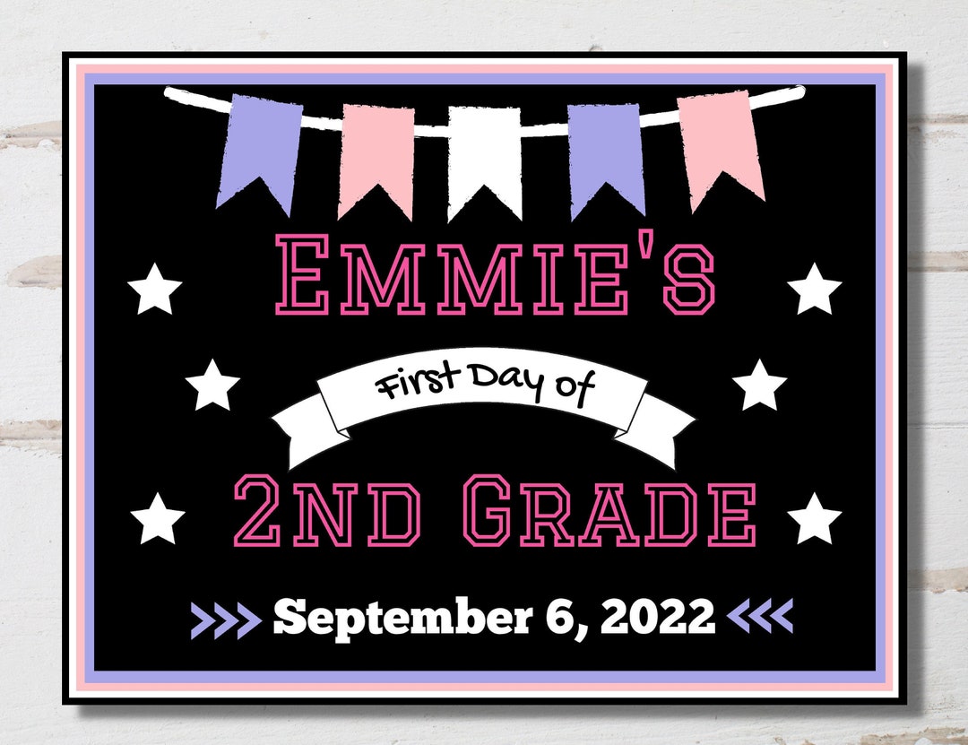 Editable First Day of School Sign Template, First Day of School ...