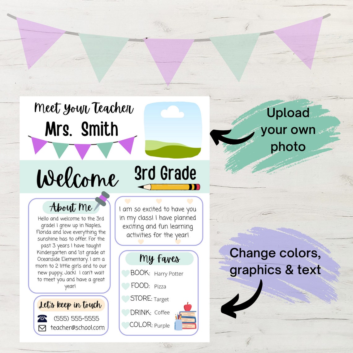 Meet Your Teacher Template, Editable Meet Your Teacher Template ...