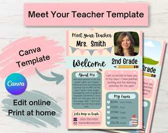 Meet Your Teacher Template, Editable Meet Your Teacher Template ...