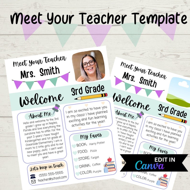 Meet Your Teacher Template, Editable Meet Your Teacher Template ...
