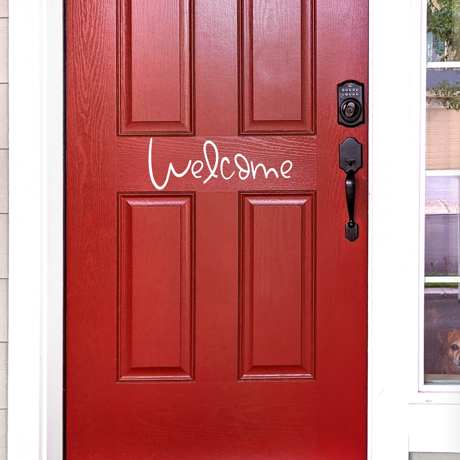 Welcome Door Decal Welcome Door Sticker Front Door Welcome - Etsy
