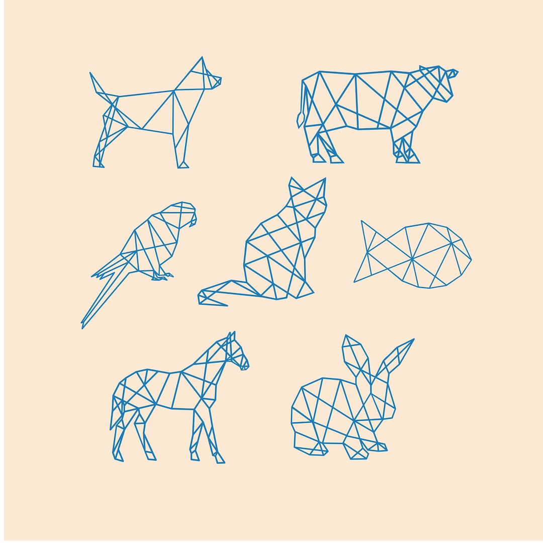 Geometric Animal Decal Stickers for Car Windows, Laptops, Cups - Etsy