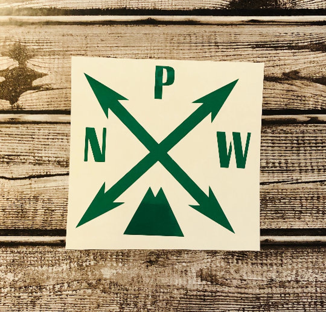Pacific Northwest Decal | PNW Bumper Sticker With Trees and Mountains ...
