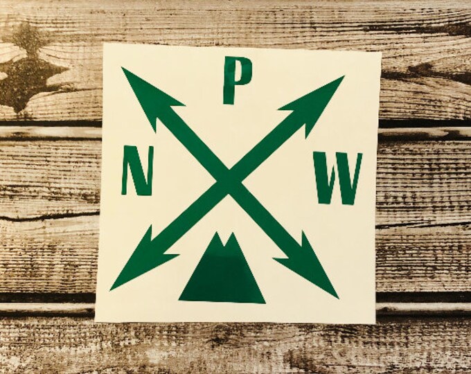 Element Vinyl Decal, Compass Decal, Mountain Decal, Car Decal, Outdoor ...