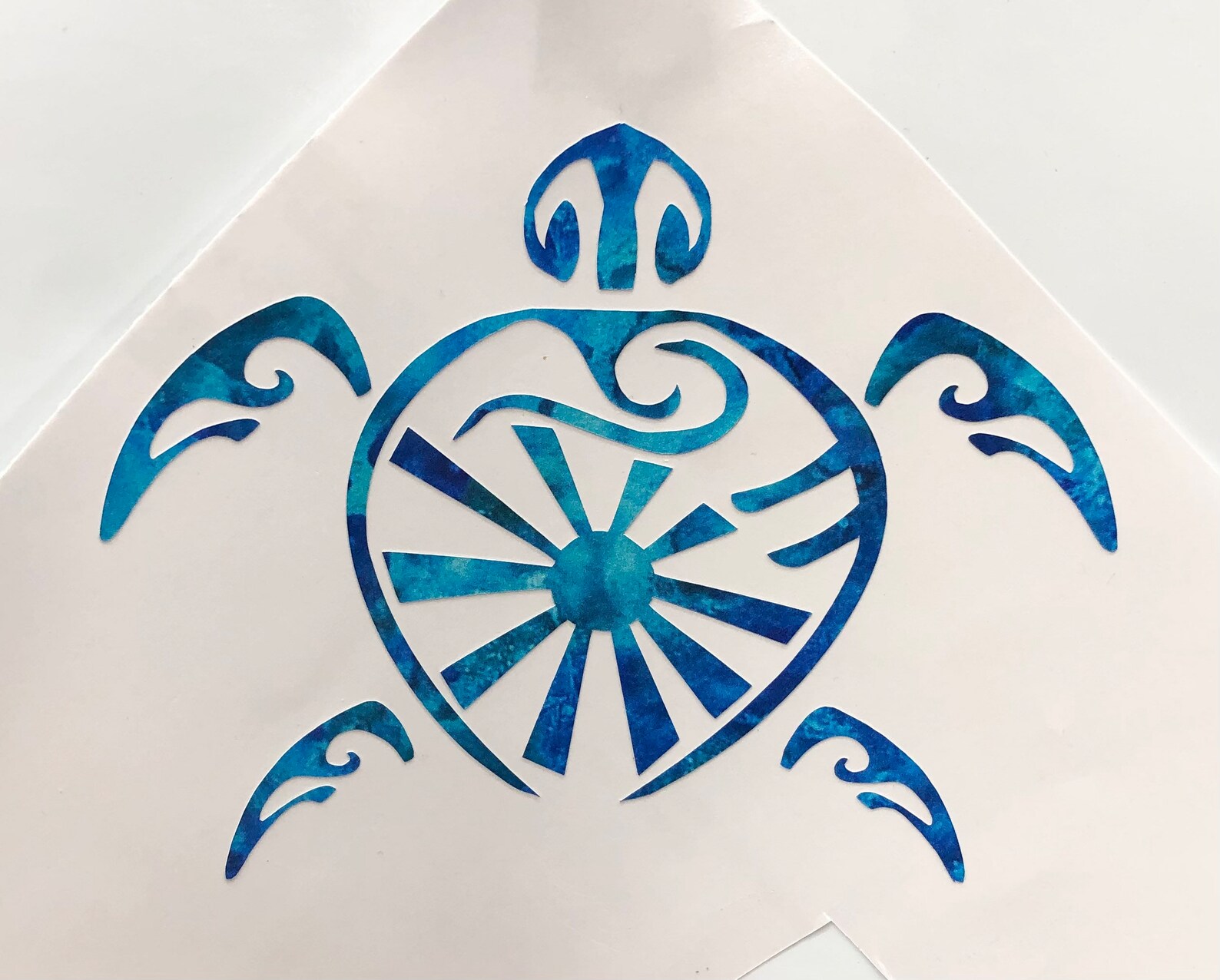 Tribal Sea Turtle Art Decal Sea Turtle Pattern or Solid - Etsy