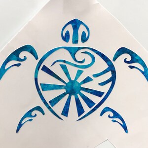 Tribal Sea Turtle Art Decal | Sea Turtle Pattern or Solid Sticker for ...