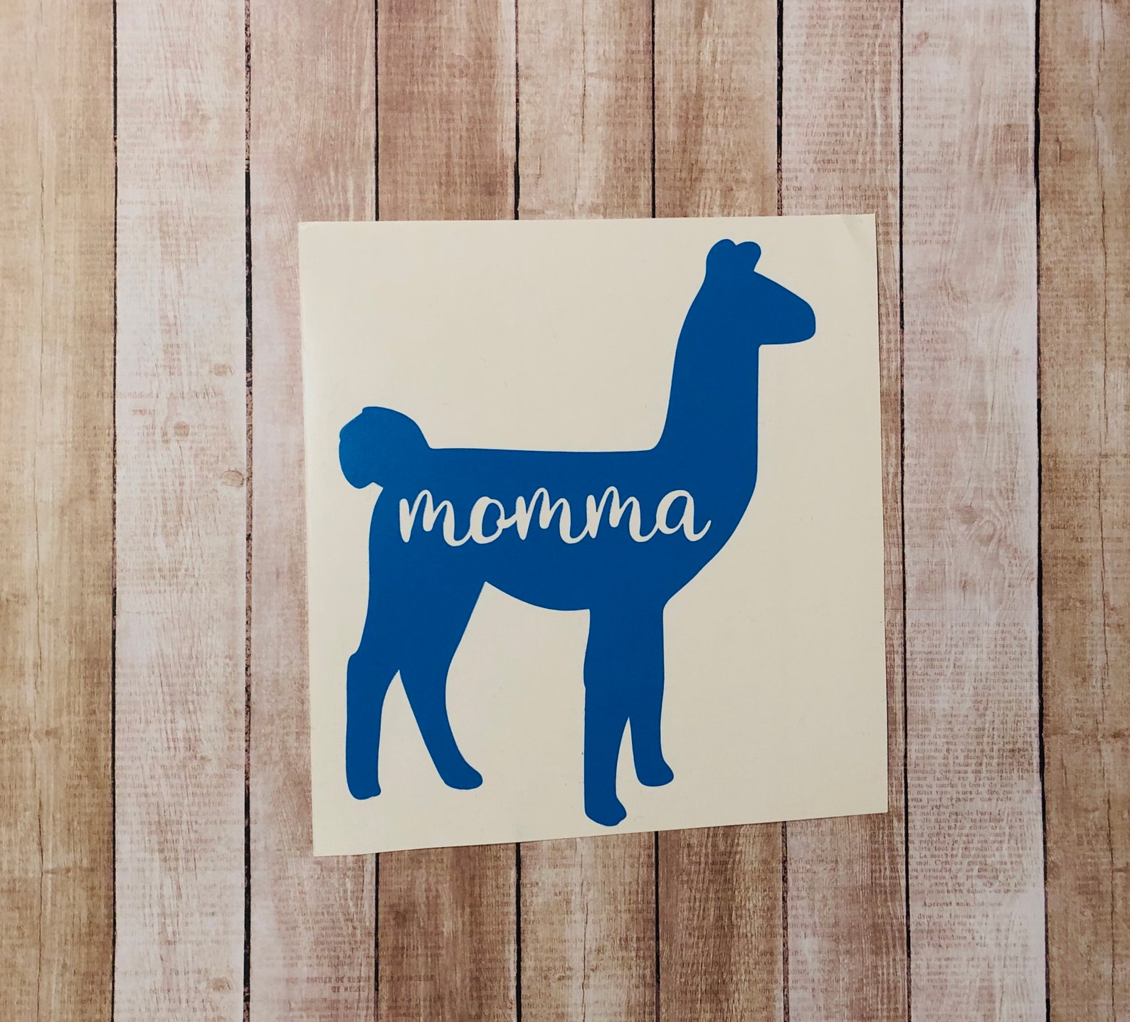 Llama Decal Llama Car Decal Momma Llama Sticker - Etsy