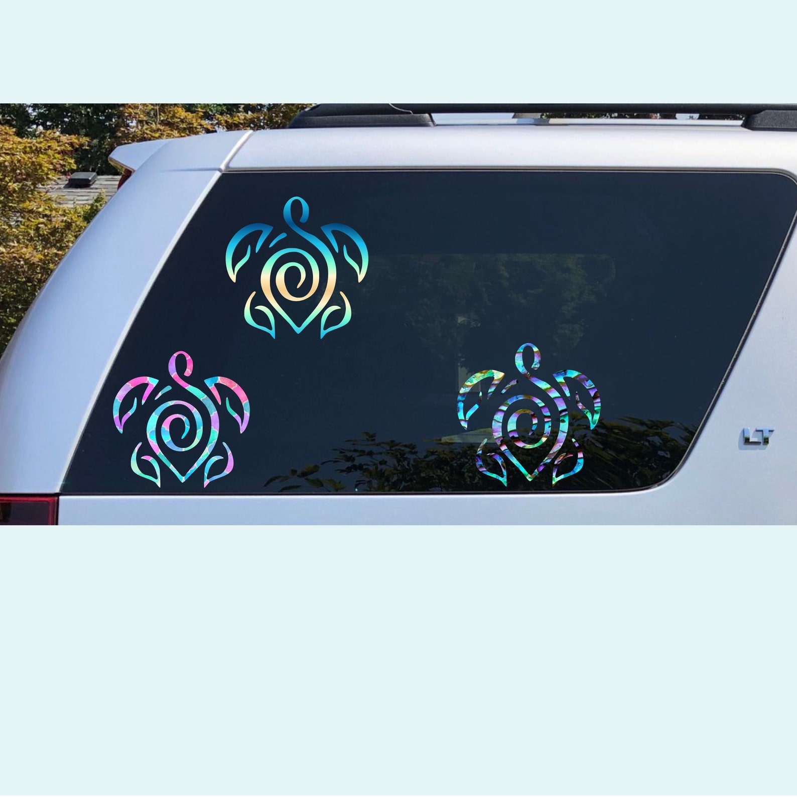 Glitter Tribal Sea Turtle Sticker, Hawaiian Ocean Beach Life Sea Turtle ...