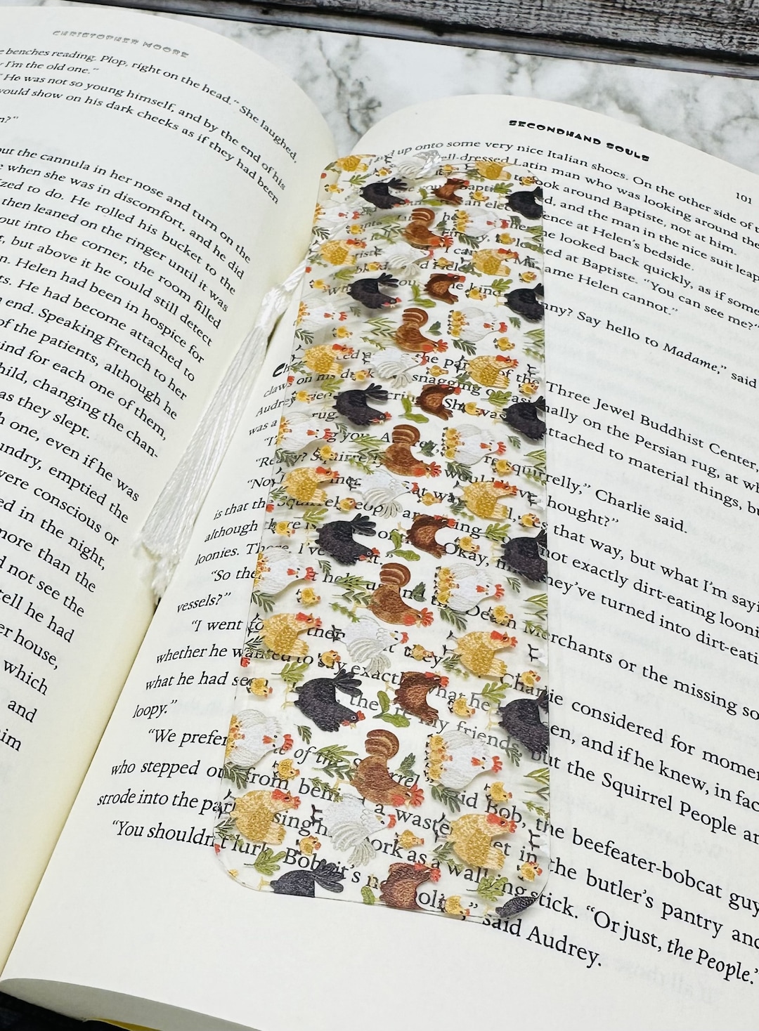 Custom Waterproof Acrylic Bookmarks With Tassels, Clear Tear Resistance ...