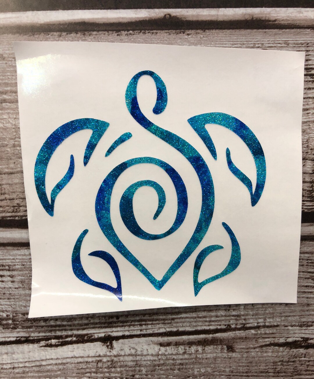 Glitter Tribal Sea Turtle Sticker, Hawaiian Ocean Beach Life Sea Turtle ...