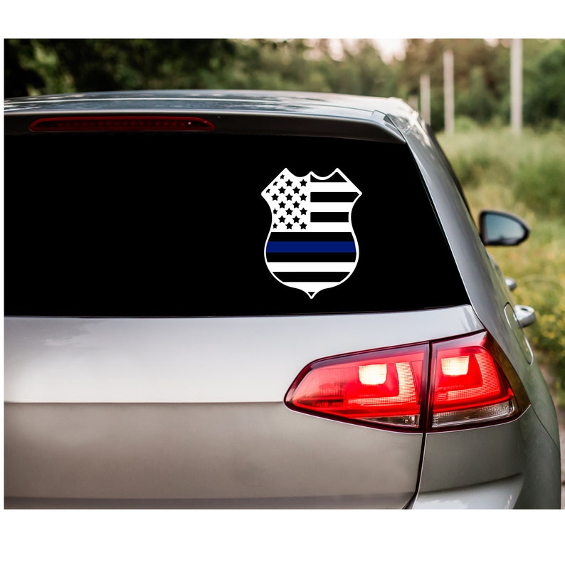 Police Support Decal, Back the Blue Flag Decal, Police Support Sticker ...