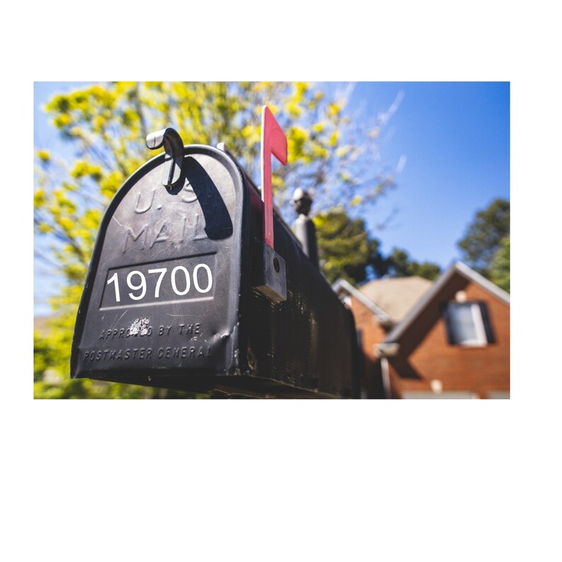 Mailbox Numbers Decal Mail Box Decal Post Box Decal Post - Etsy