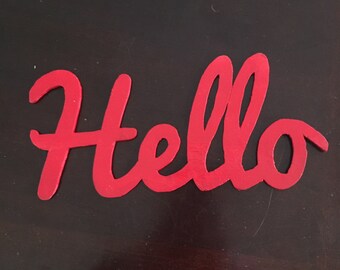 Hello Reclaimed Wood Sign Small Sign Hand Lettered Home Decor 9x3 ...