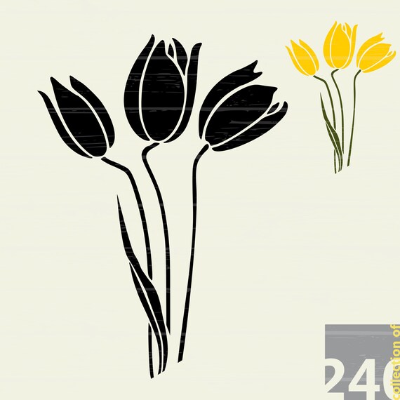 Tulip Svg and Dxf file for cnc machine laser cutting plasma | Etsy