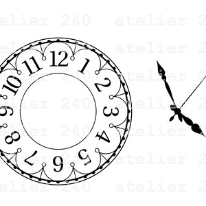 Clock Faces SVG Bundle, Adjustable Clock Arow, Commercial Use, Instant ...