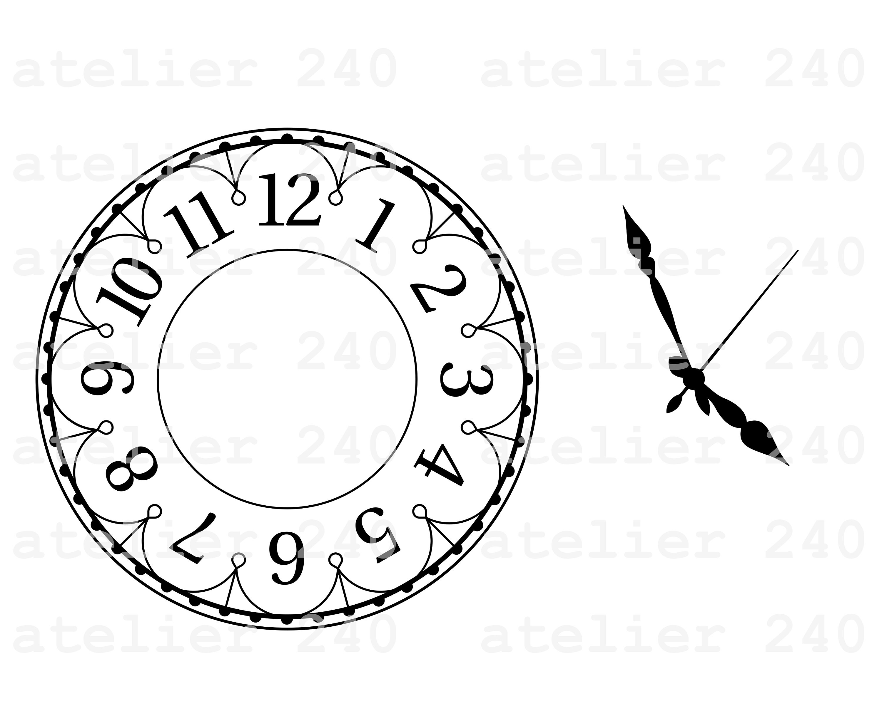 Clock Faces SVG Bundle Adjustable Clock Arow Commercial Use | Etsy UK