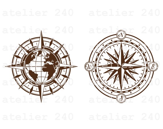 Old Compass Rose Vector