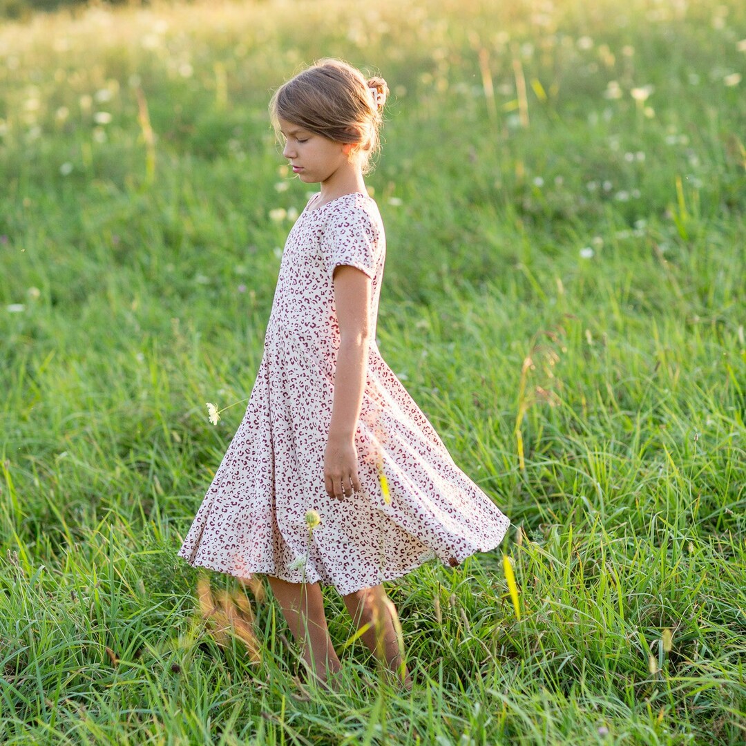 Modest Handmade Dress Girl/toddler/baby Sand Animal Print Autumn Winter ...
