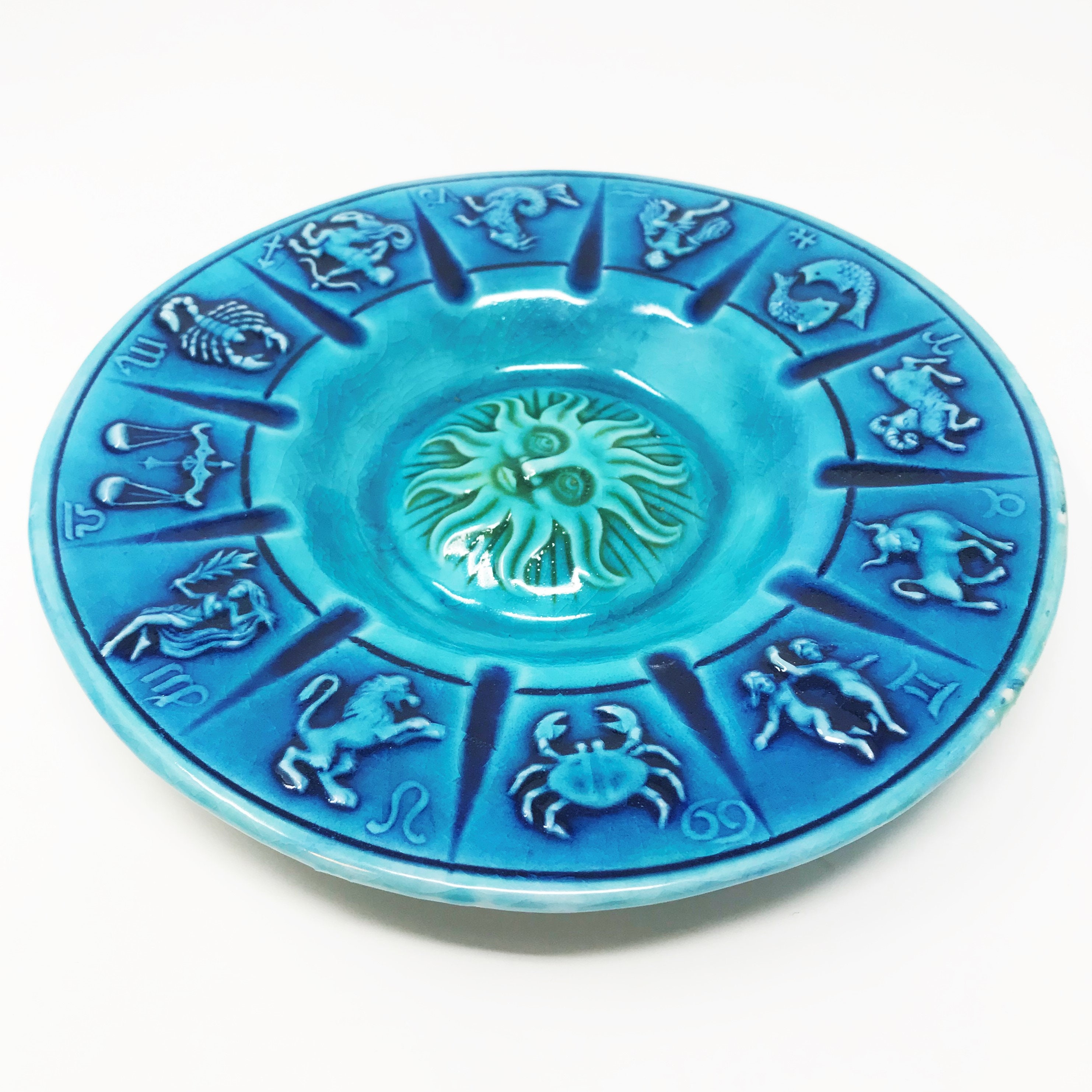 Handmade Zodiac Horoscope Ashtray With Astrology Signs / Sun. Hand ...