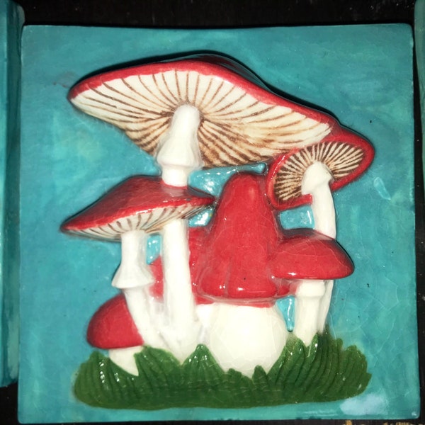 Mushroom Tile - Etsy