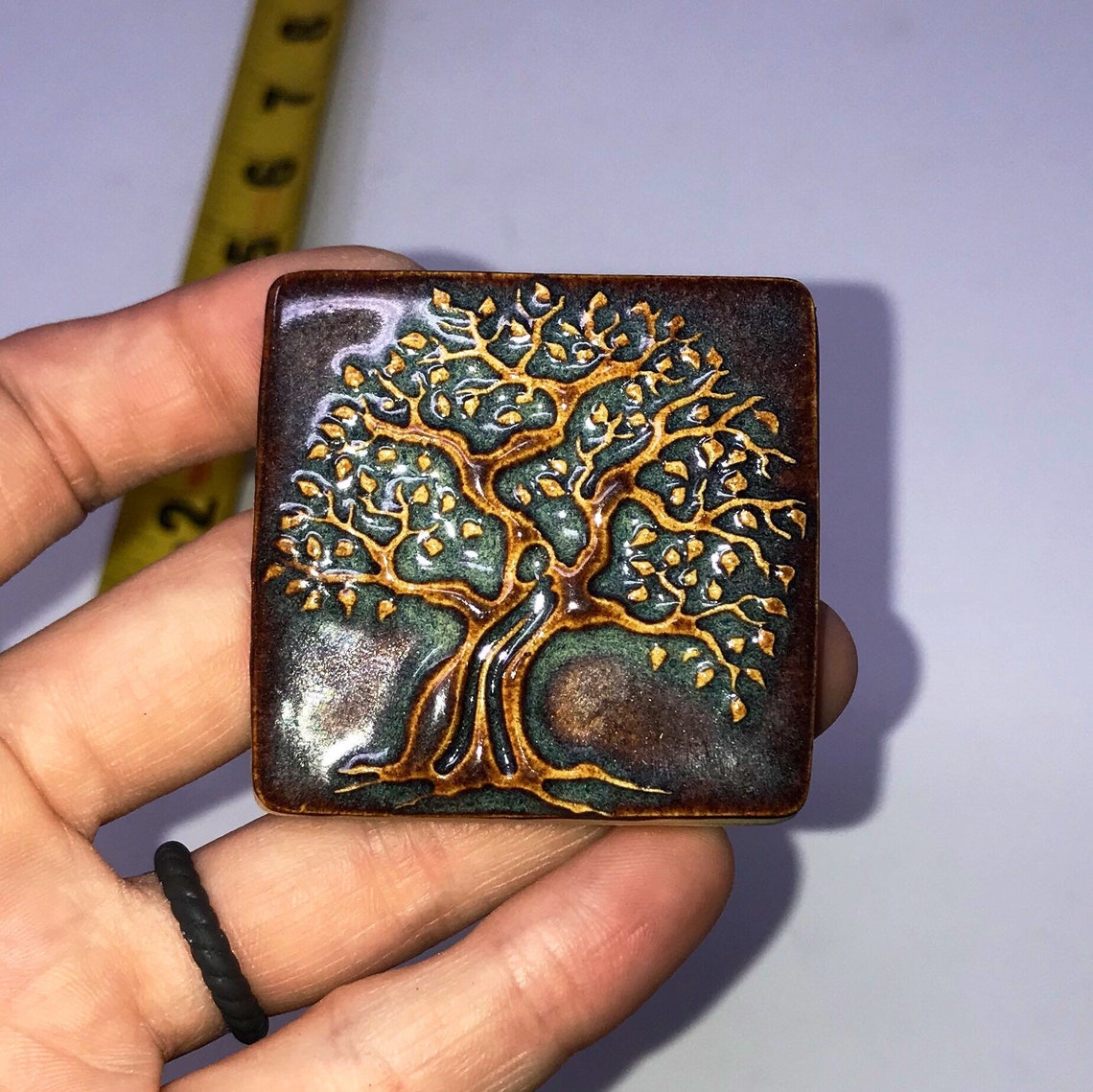 2x2 Tree of Life Handmade Ceramic Tile for Backsplash in - Etsy