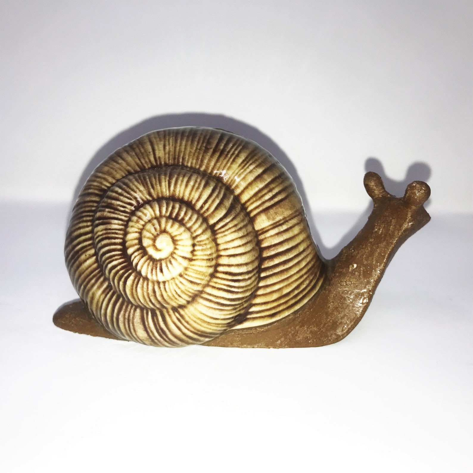 Handmade Ceramic Porcelain Snail Garden Pottery Figurine / Decoration ...