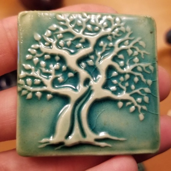 2x2 Handmade Ceramic Tree of Life Tile for - Etsy