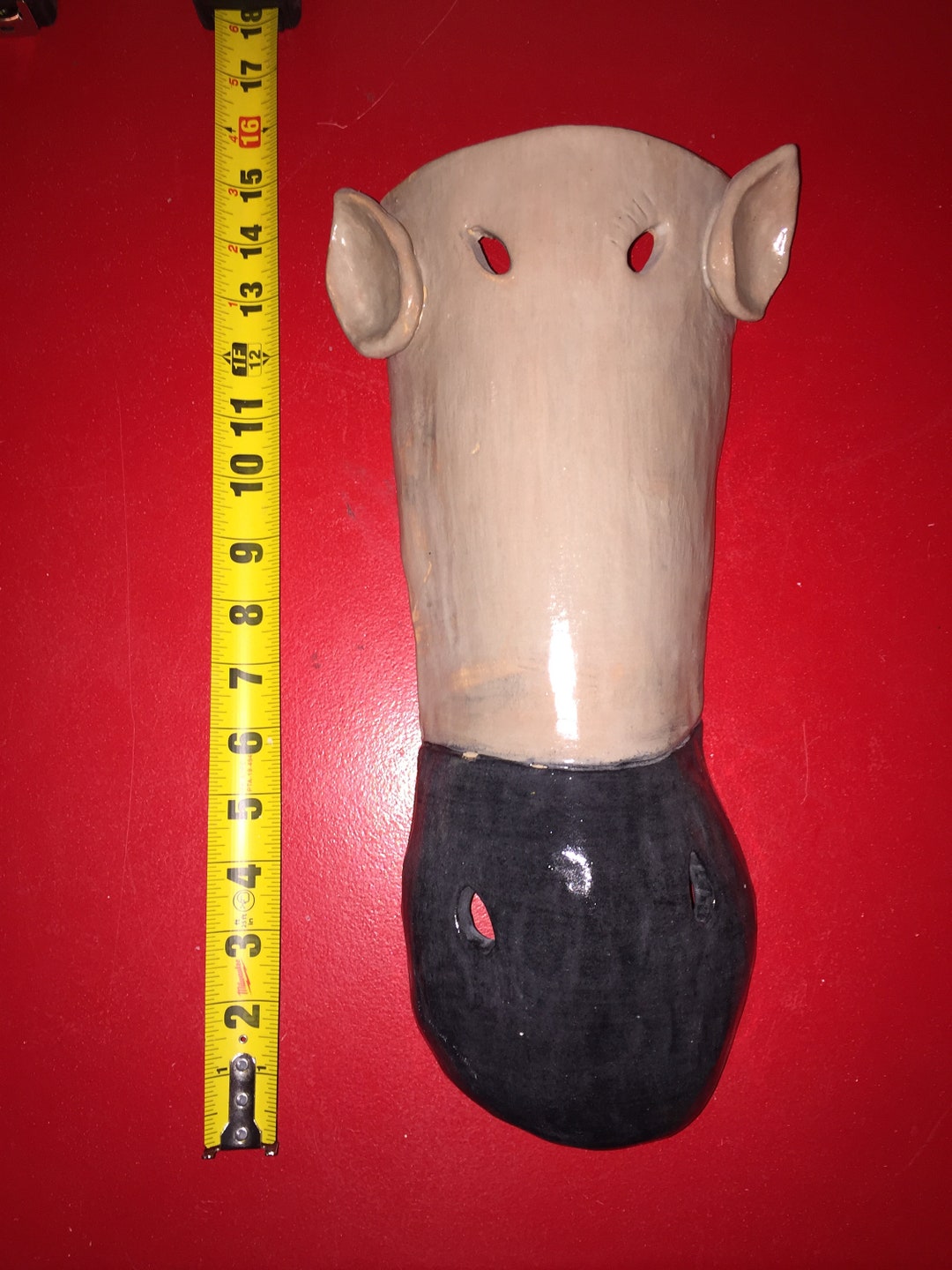 Handmade Ceramic Animal Mask African Giraffe Wall Mask Unique Pottery ...