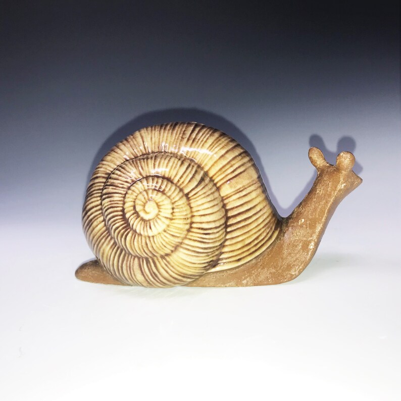 Handmade Ceramic Porcelain Snail Garden Pottery Figurine / Decoration ...
