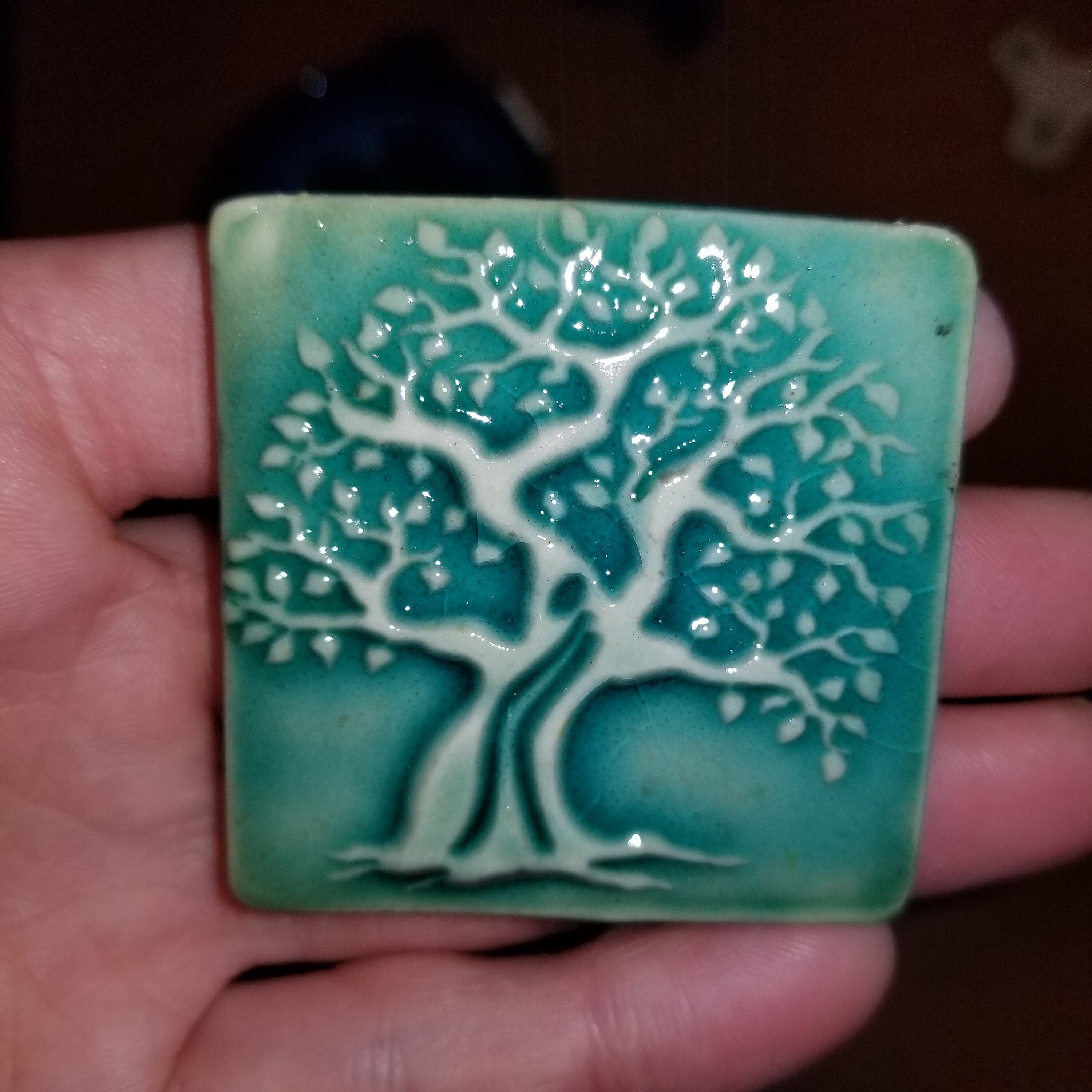 2"x2" Handmade Ceramic Tree of Life Tile for Backsplash in Kitchen ...