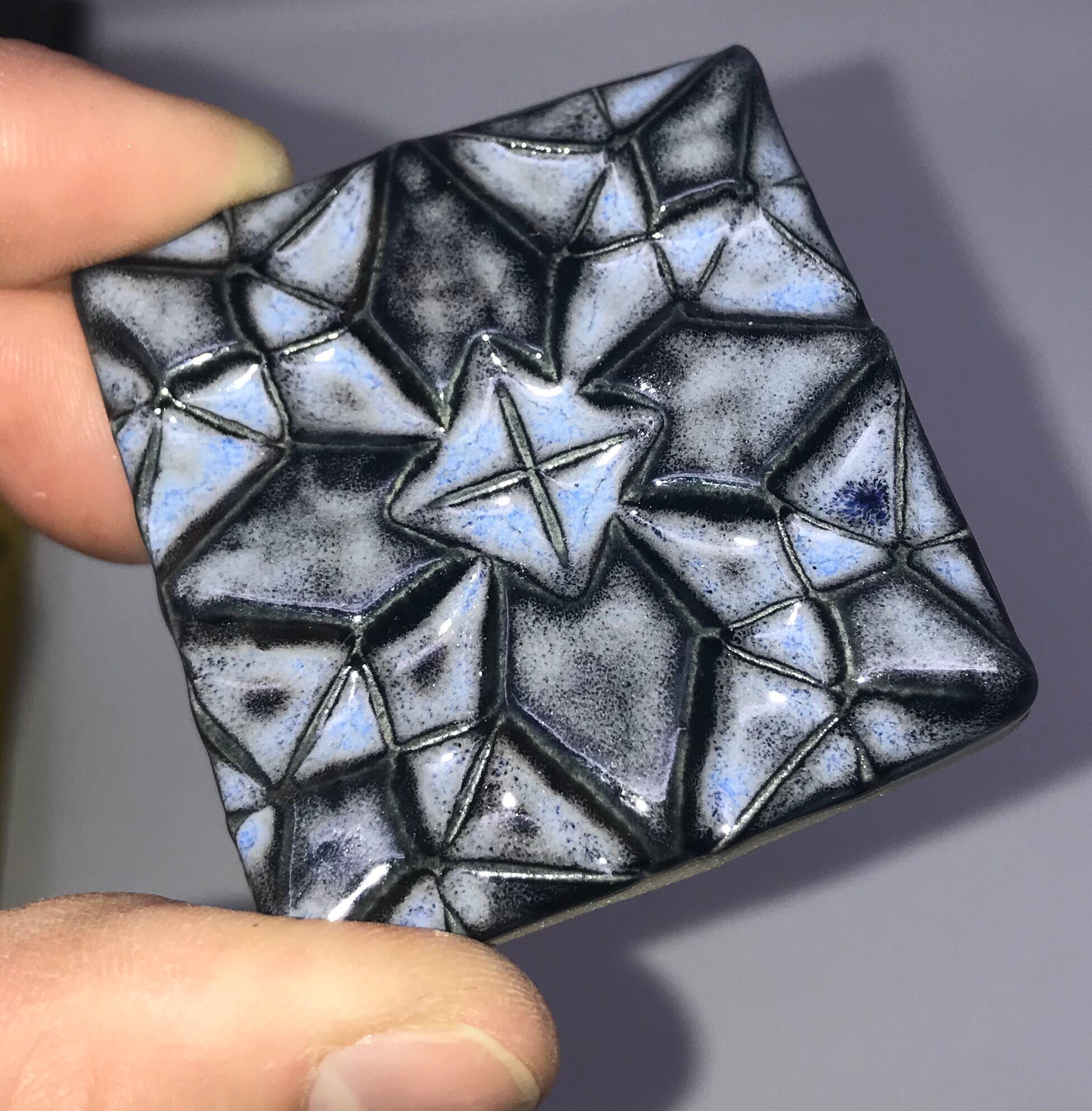 2x2 Ice Blue Glazed Handmade Ceramic Tile for Backsplash in Kitchen ...