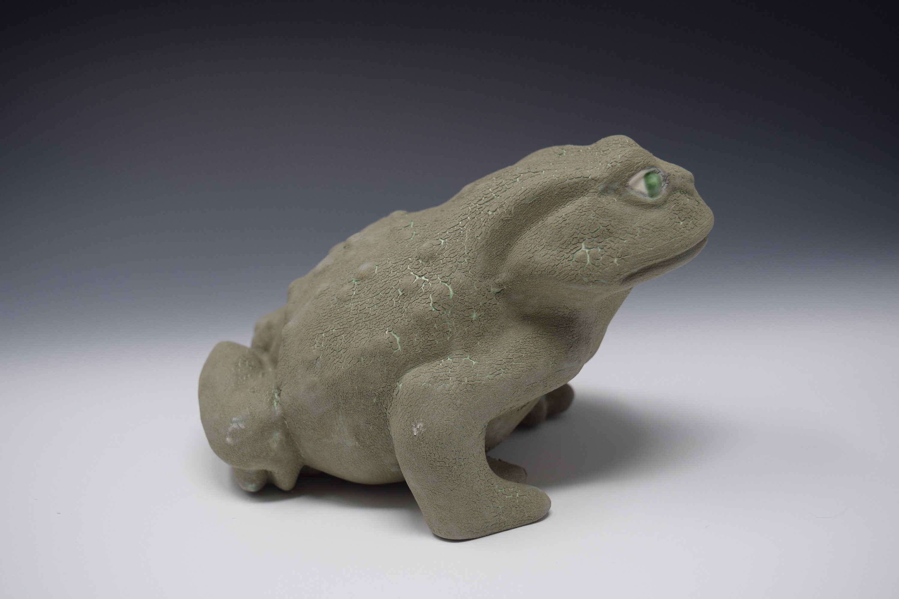 Handmade Ceramic Frog Garden Statue , Outdoor or Indoor Decoration ...