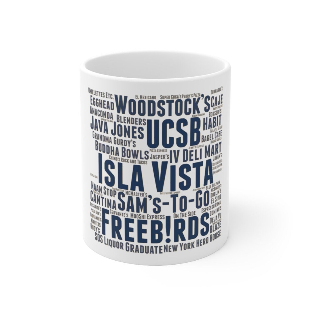 40 Years of Isla Vista Coffee Mug UCSB Isla Vista Locations Mug I Lived ...
