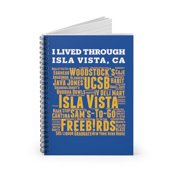 Isla Vista Party Notebook UCSB Alumni Spiral Notebook UCSB - Etsy