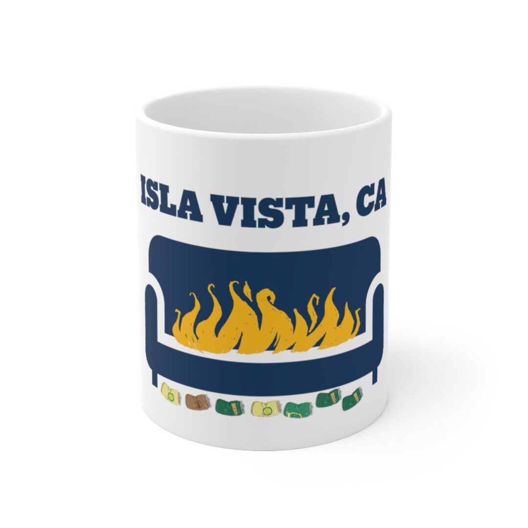 Beach Mug Isla Vista Burning Couch Coffee Mug, Beach Mug, UCSB Alumni ...