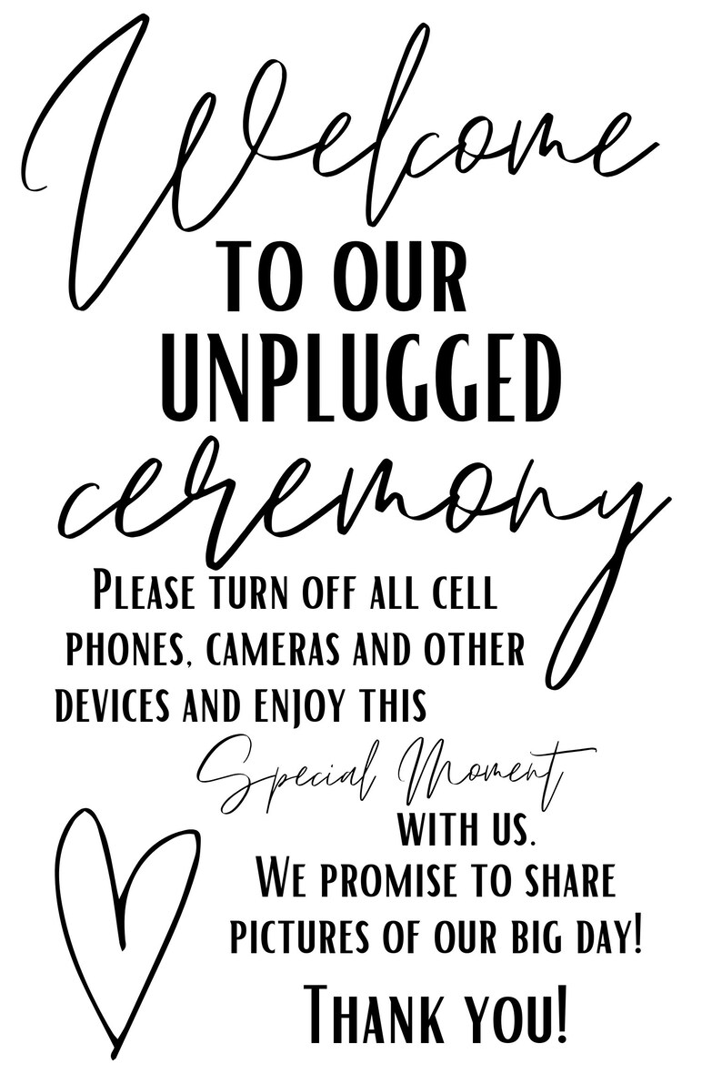 Unplugged Ceremony SVG - Etsy