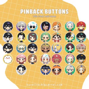 Pinback Buttons [ORV / JJK / One Piece / Wind Breaker] - Etsy