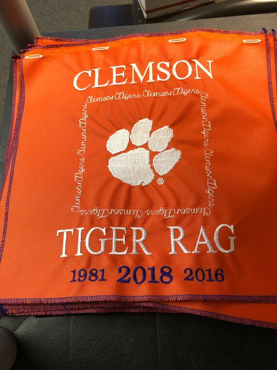 Personalized Clemson Tiger Rag | Etsy
