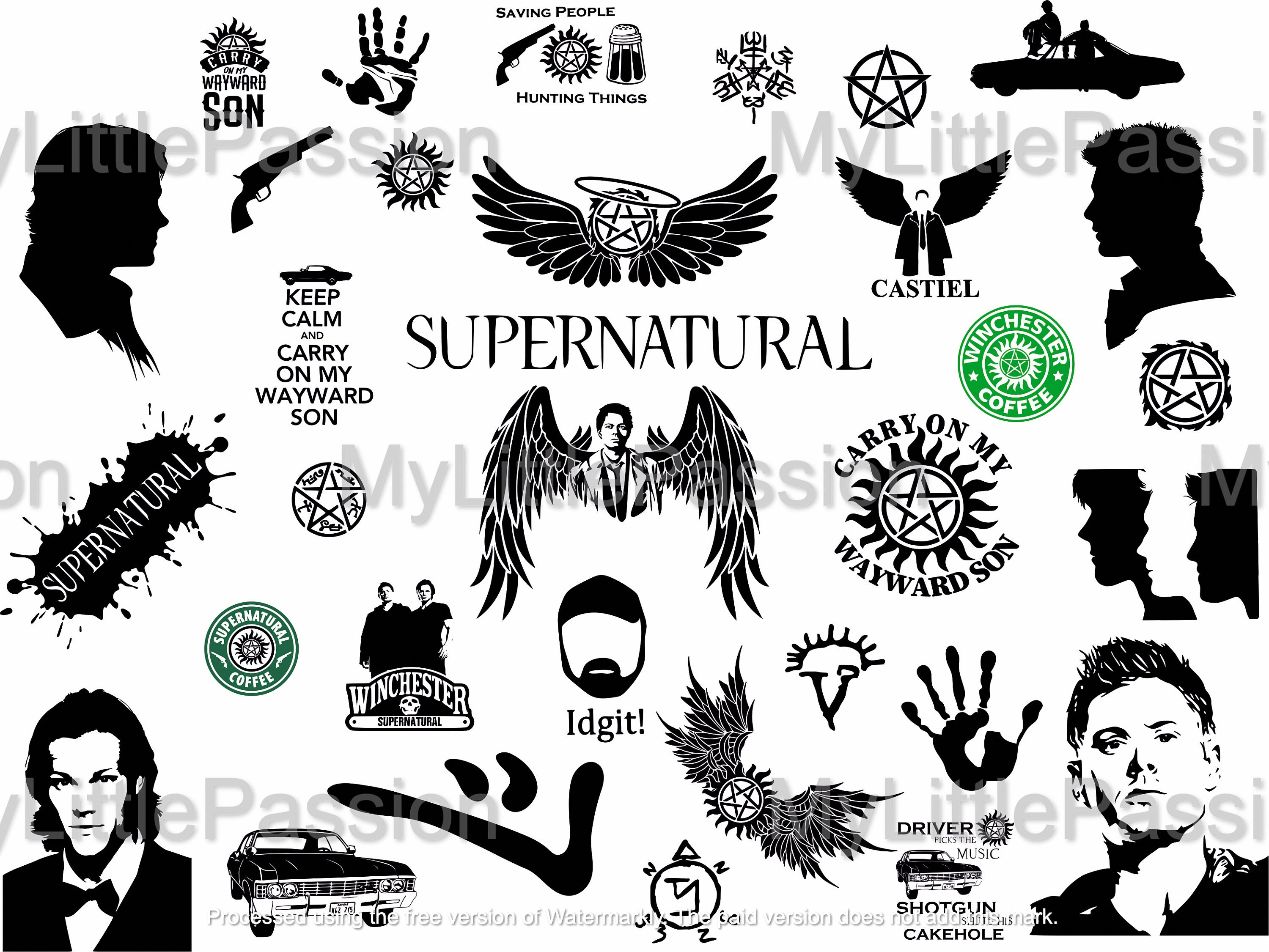 Supernatural SVG Bundle Winchester Brothers Sam and Dean Svg Png Dxf ...