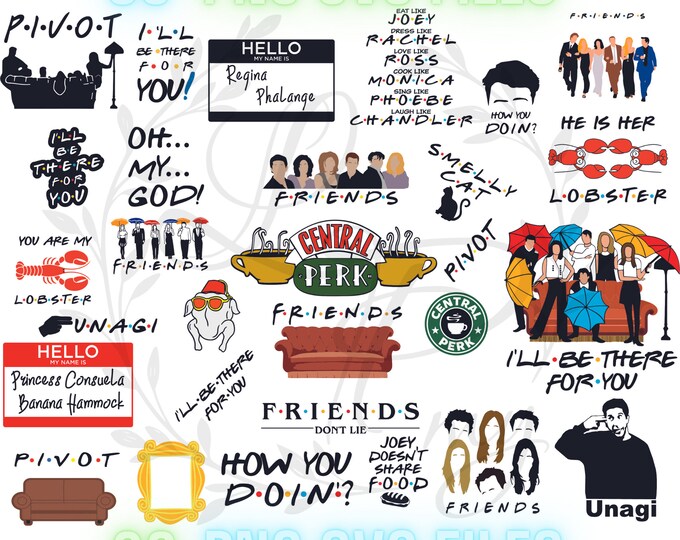 Friends Png Frinds Svg, Layered Files,svg Bundle Layered Files, Digital ...