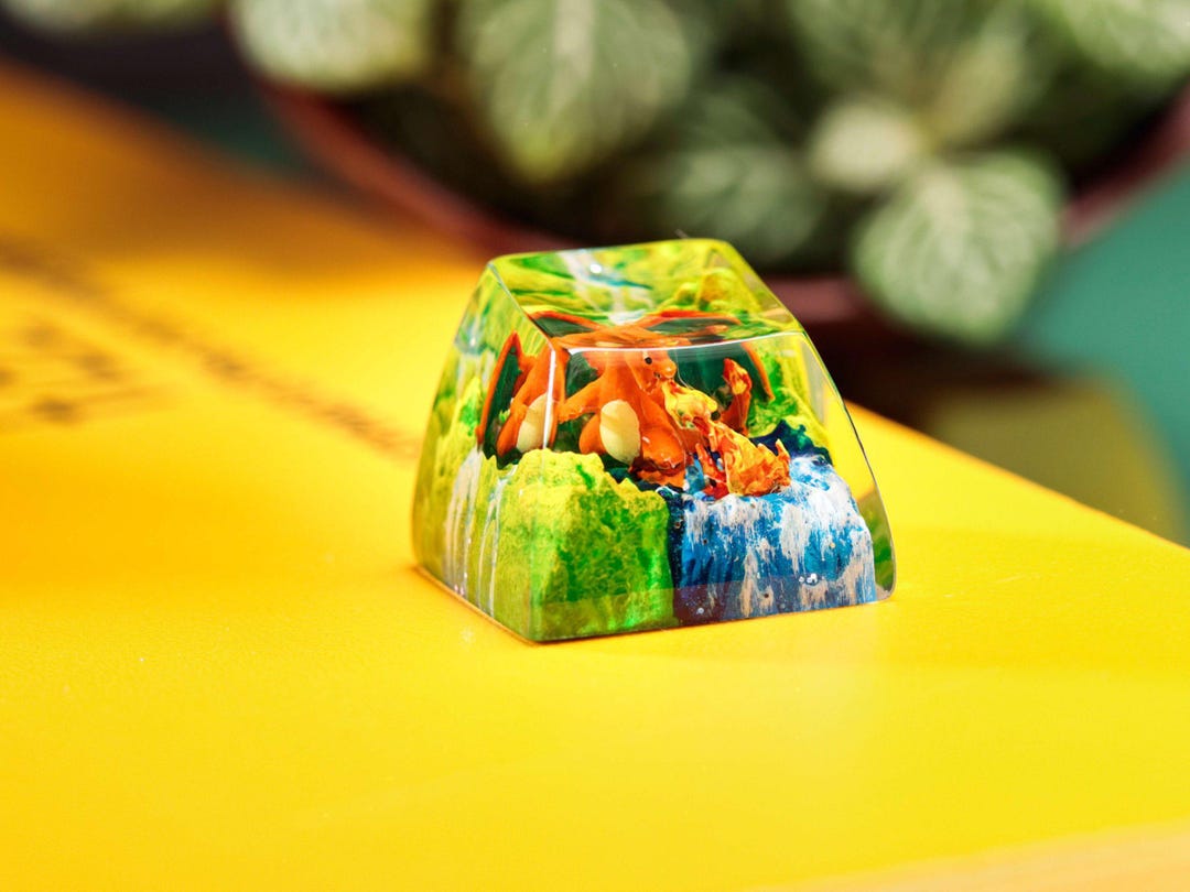 Charizard Pokemon Artisan Keycap, Custom Resin Keycap for Mechanical ...