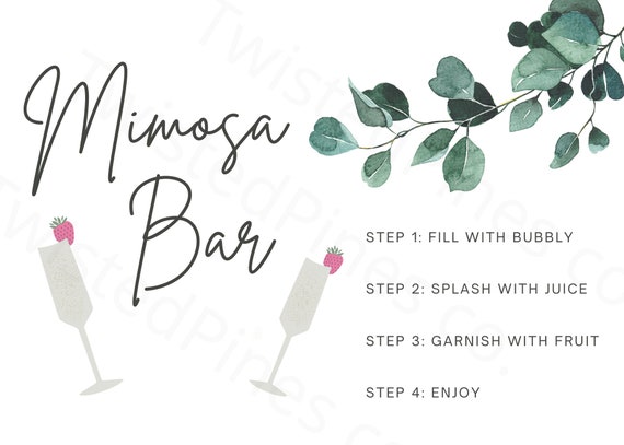 Mimosa Bar Sign | Etsy