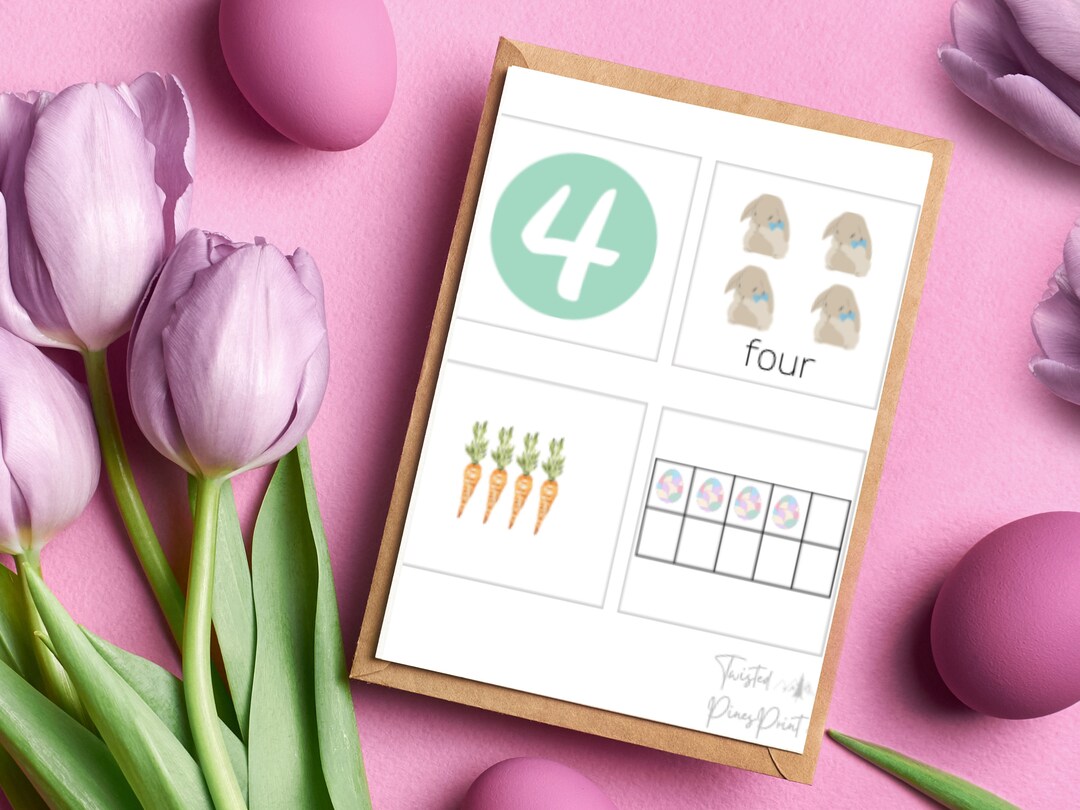 Easter Subitizing Math Cards (1-20) - Etsy